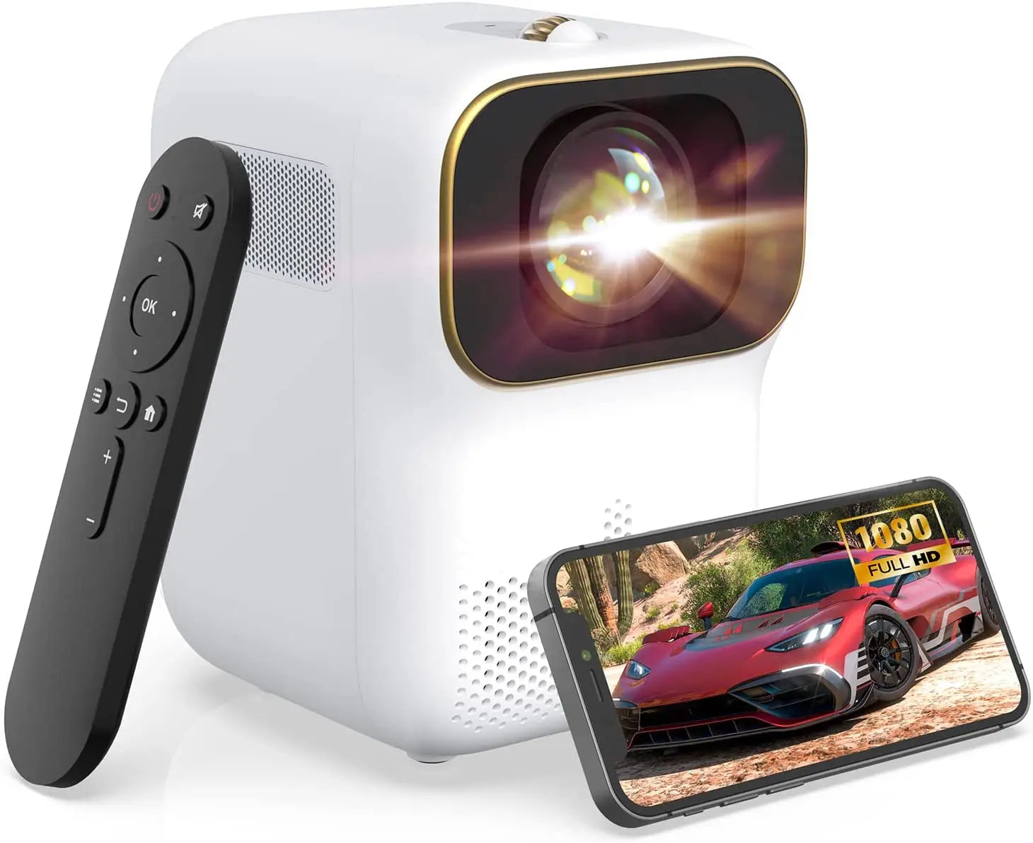 NO One Left BehindMini Projector, WiFi Native 1080P Portable Projector ...